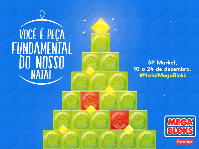 Gratuito: venha montar uma árvore de Natal Gigante com blocos coloridos ...
