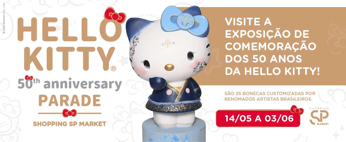 Grátis: exposição Hello Kitty Parade, somente até dia 03 de junho